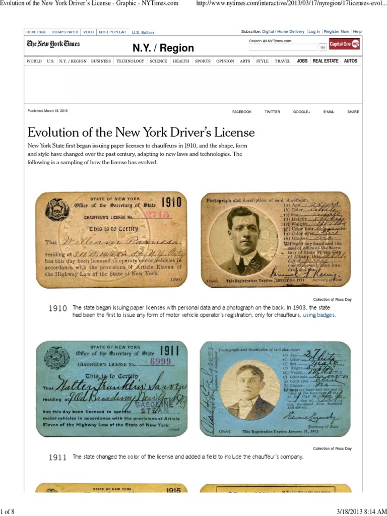 NY Drivers License History | PDF | Driver's License | Transport