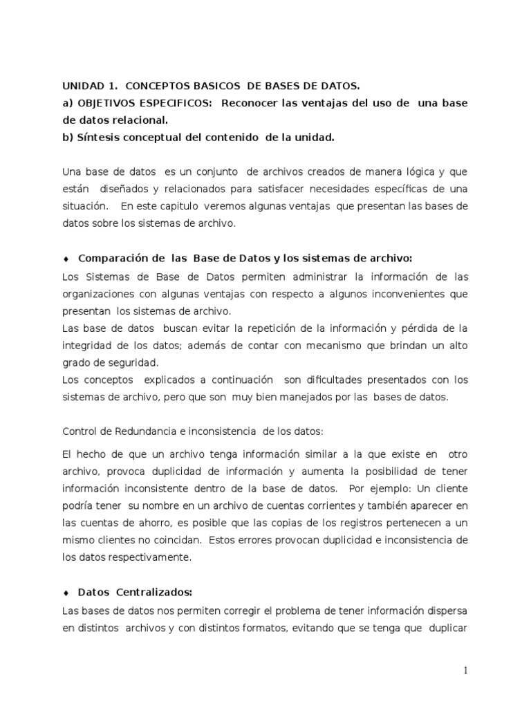 Conceptos Basicos Sobre Base de Datos | PDF | SQL | Bases de datos