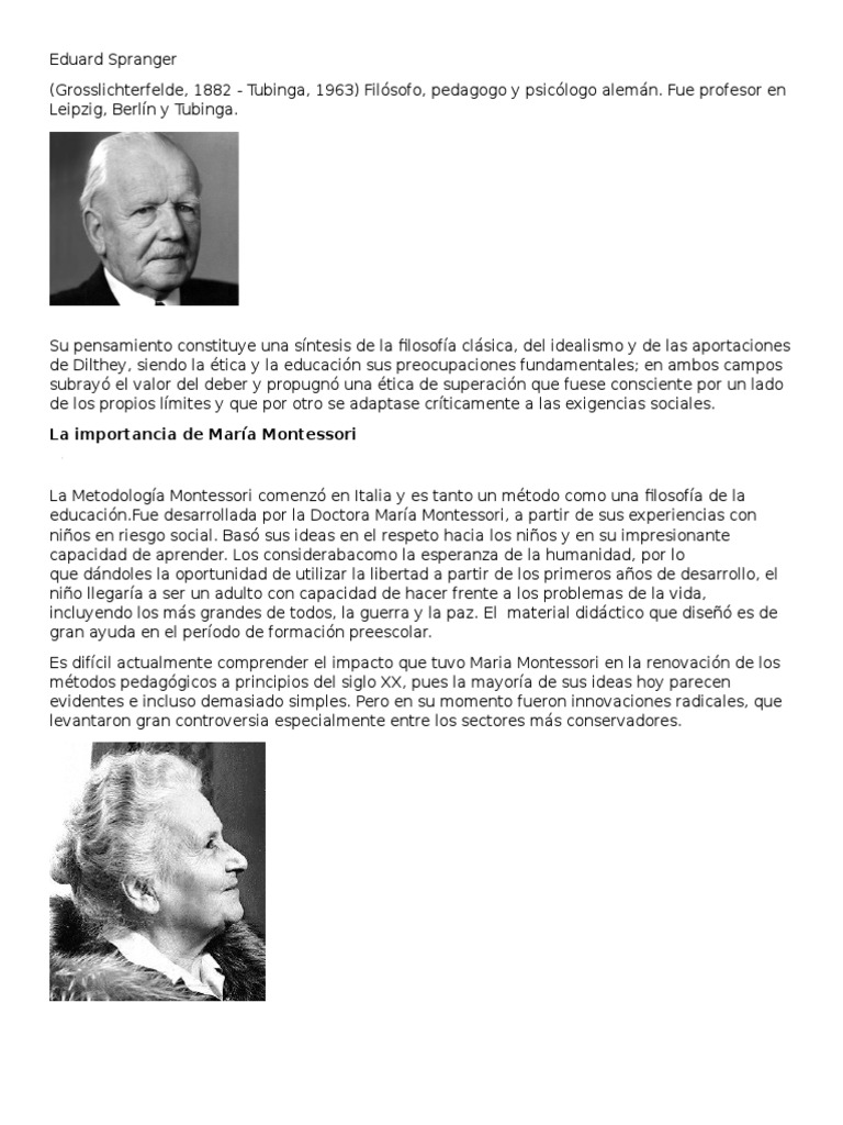 Eduard Spranger | PDF | John Dewey | Aprendizaje