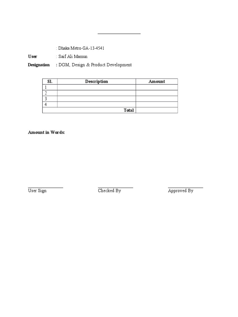 Car Maintenance Bill Format | PDF
