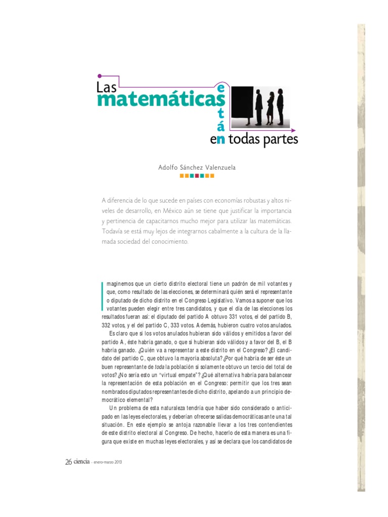 Las Matemáticas Están en Todas Partes | PDF | Elecciones | Science