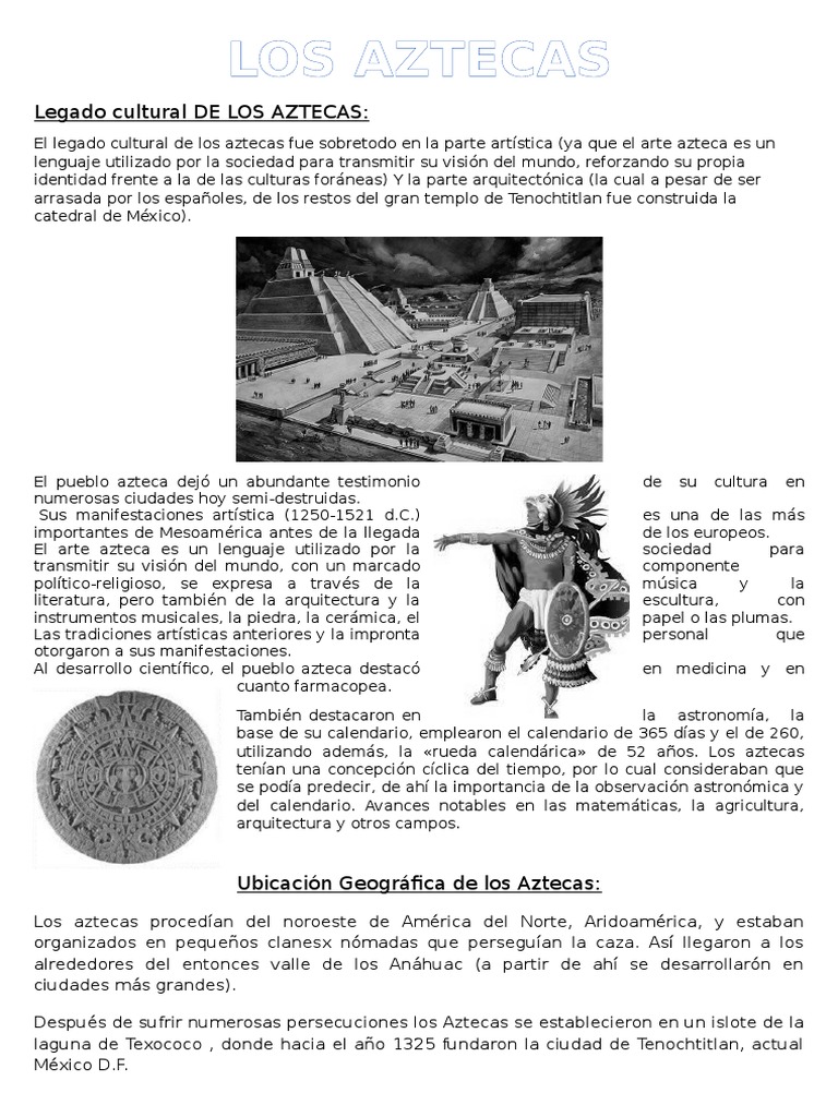 Los Aztecas | PDF | azteca | Mesoamérica