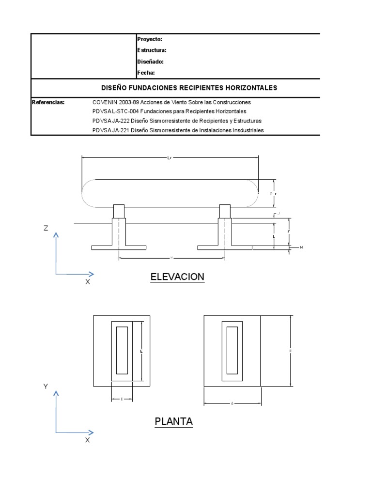 Fundaciones Recipientes Horizontales | PDF | Naturaleza | Ingeniería ...