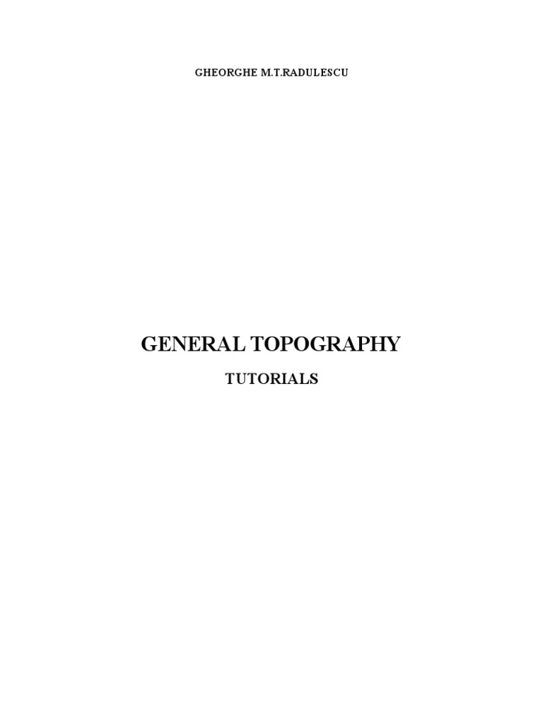 General Topography Tutorials Guide | PDF