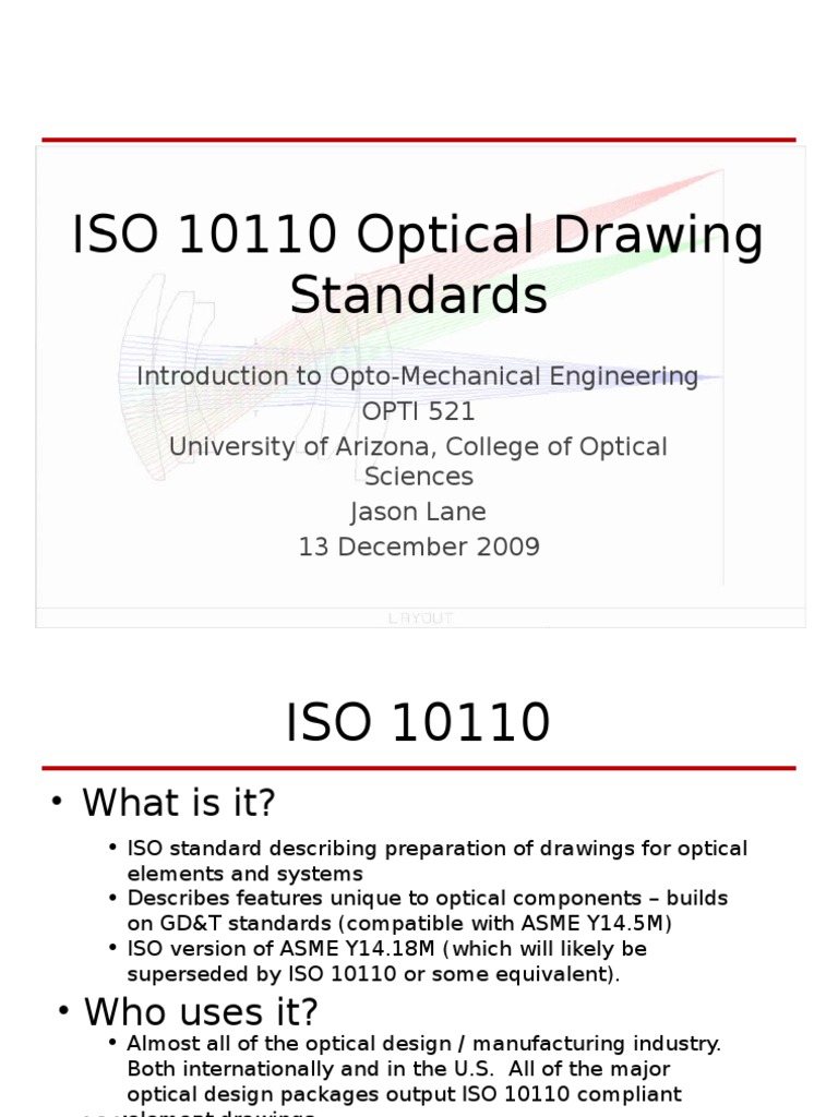 ISO 10110 Optical Drawing Standards | PDF | Engineering Tolerance | Laser