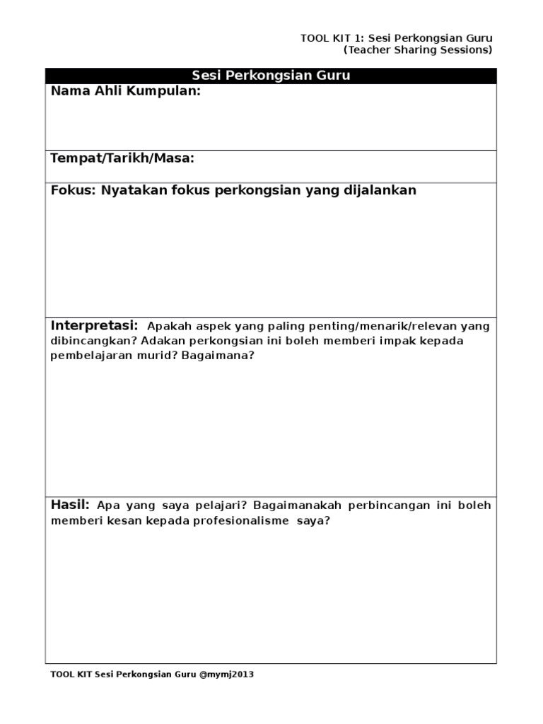 Tool Kit Perkongsian Guru | PDF