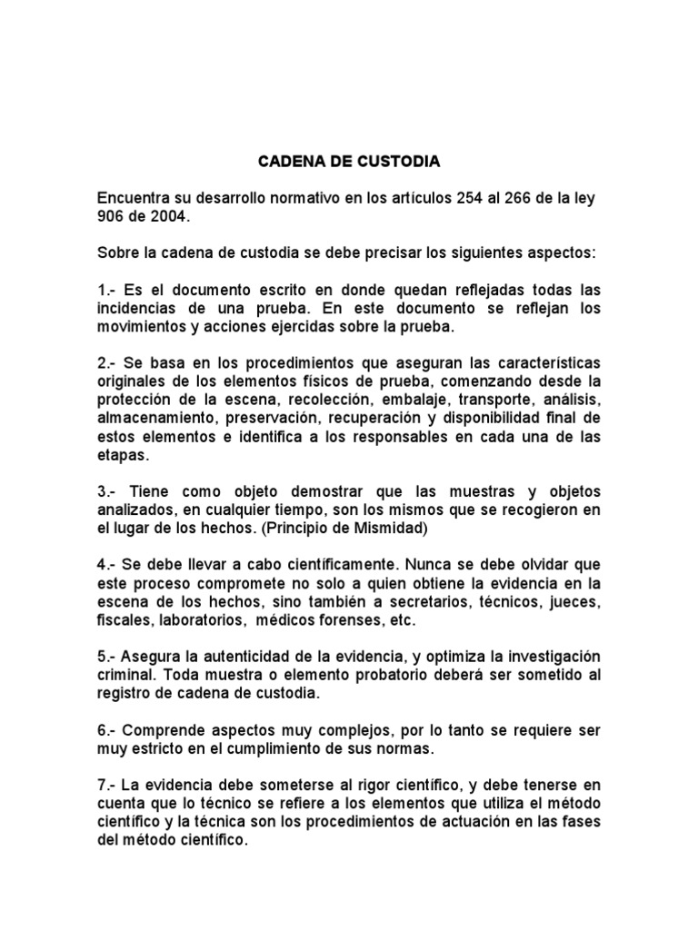 Manual De Custodia Pdf Business