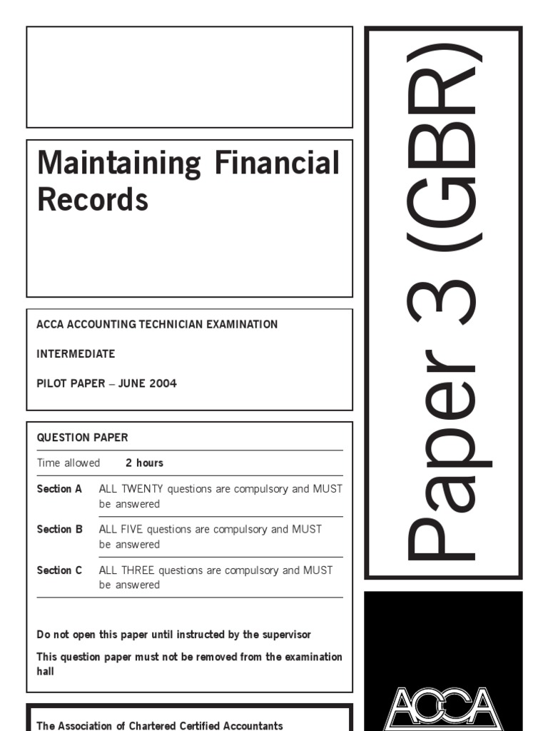 Maintaining Financial Records | PDF