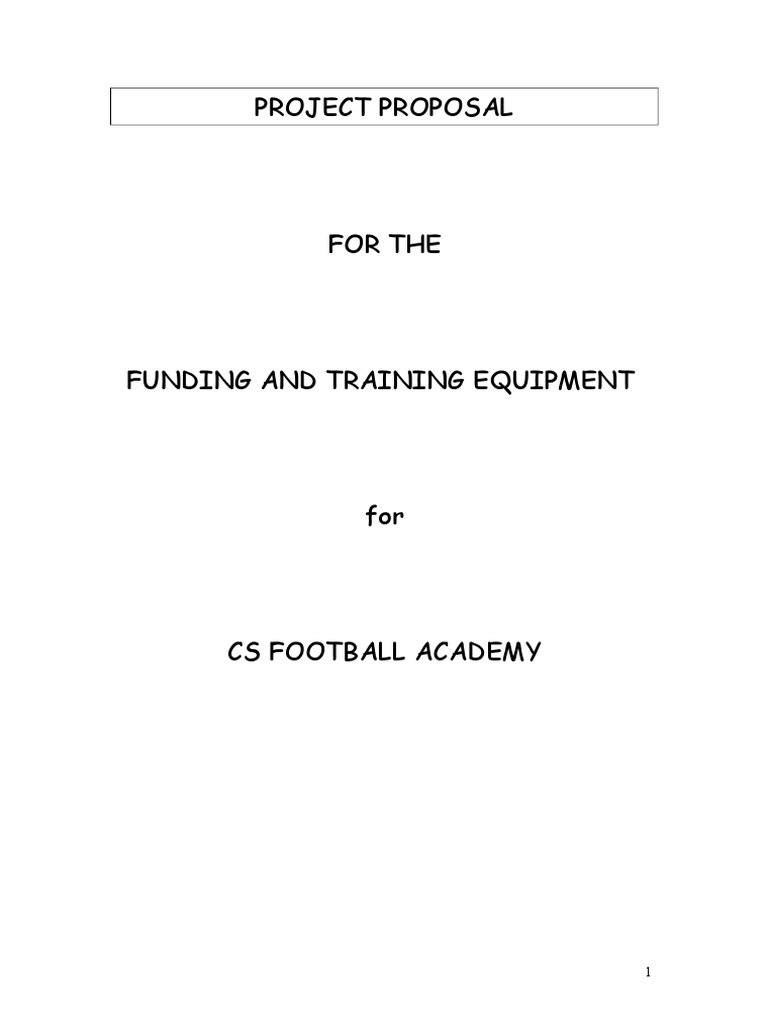 Cs Football Academy Project Proposal | PDF | Discrimination