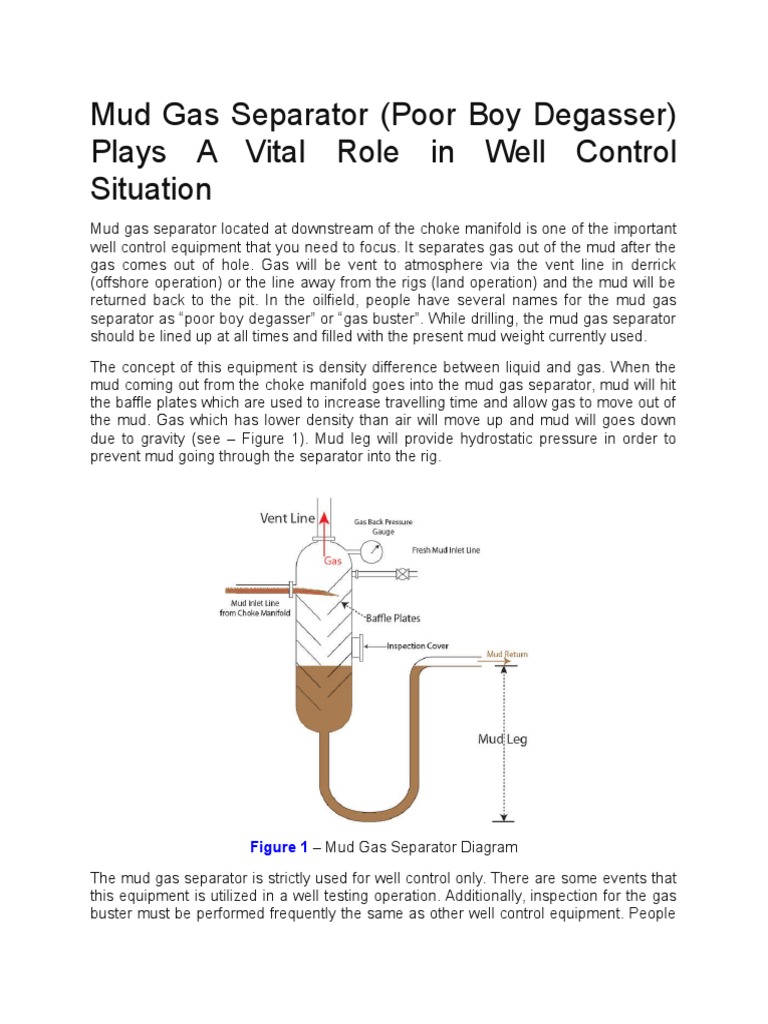 Mud Gas Separator | PDF | Civil Engineering | Chemistry