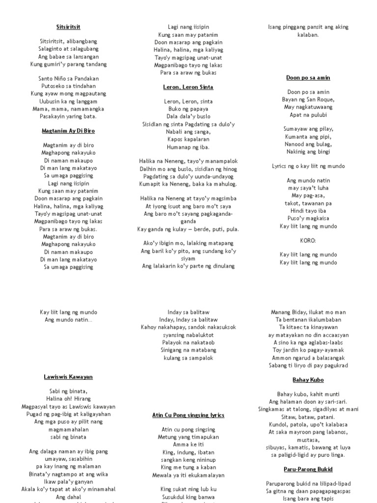 Sitsiritsit | PDF