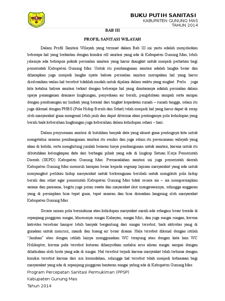 BAB III BPS Kabupaten Gunung Mas | PDF