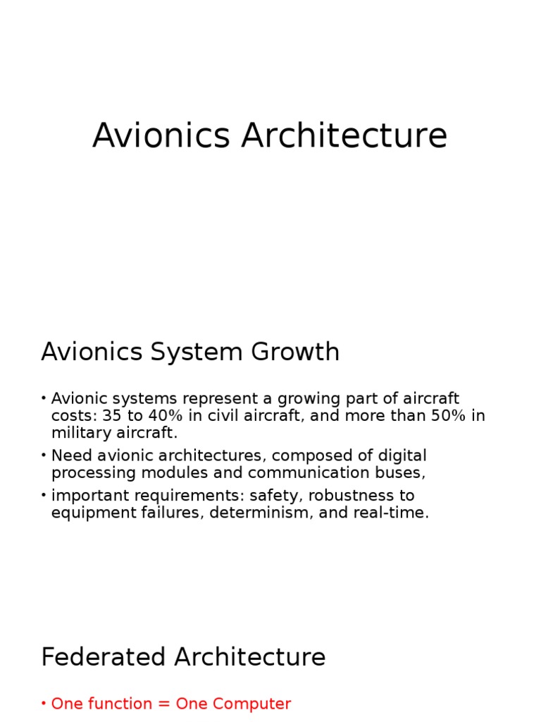 Avionics Architecture Growth and Integrated Modular Approach | PDF | Avionics | Computer Networking