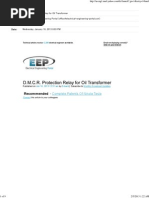 DMCR Protection Relay Overview | PDF | Switch | Transformer