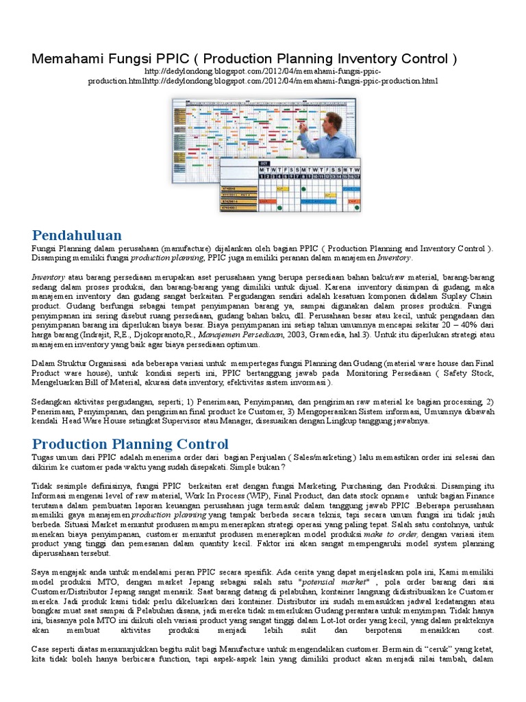 Memahami Fungsi PPIC | PDF