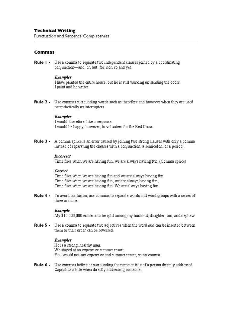 Essential Punctuation Rules Guide | PDF | Comma | Punctuation