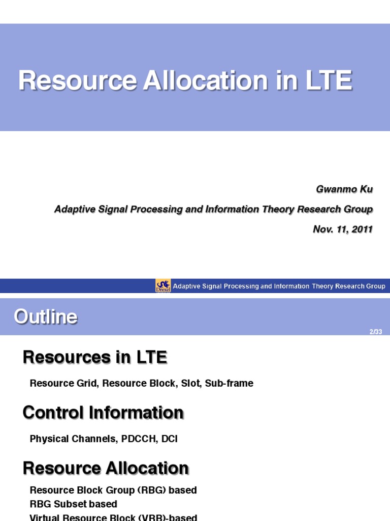 Resource Allocation In Lte Pdf