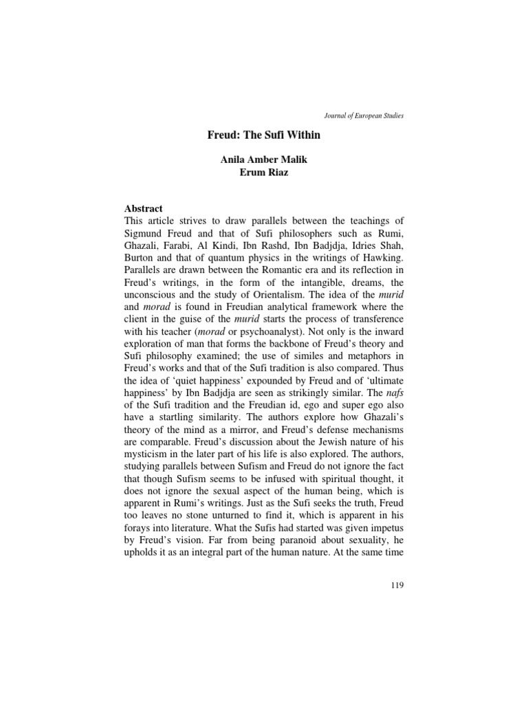 F - Edited - Dr. Anila Amber Malik & Erum Riaz | PDF | Sigmund Freud ...