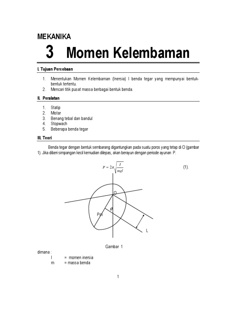 3 Momen Kelembaman | PDF