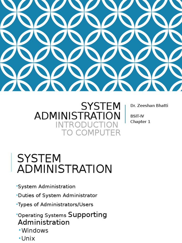 System Administration - Introduction | PDF | System Administrator | Computer Security