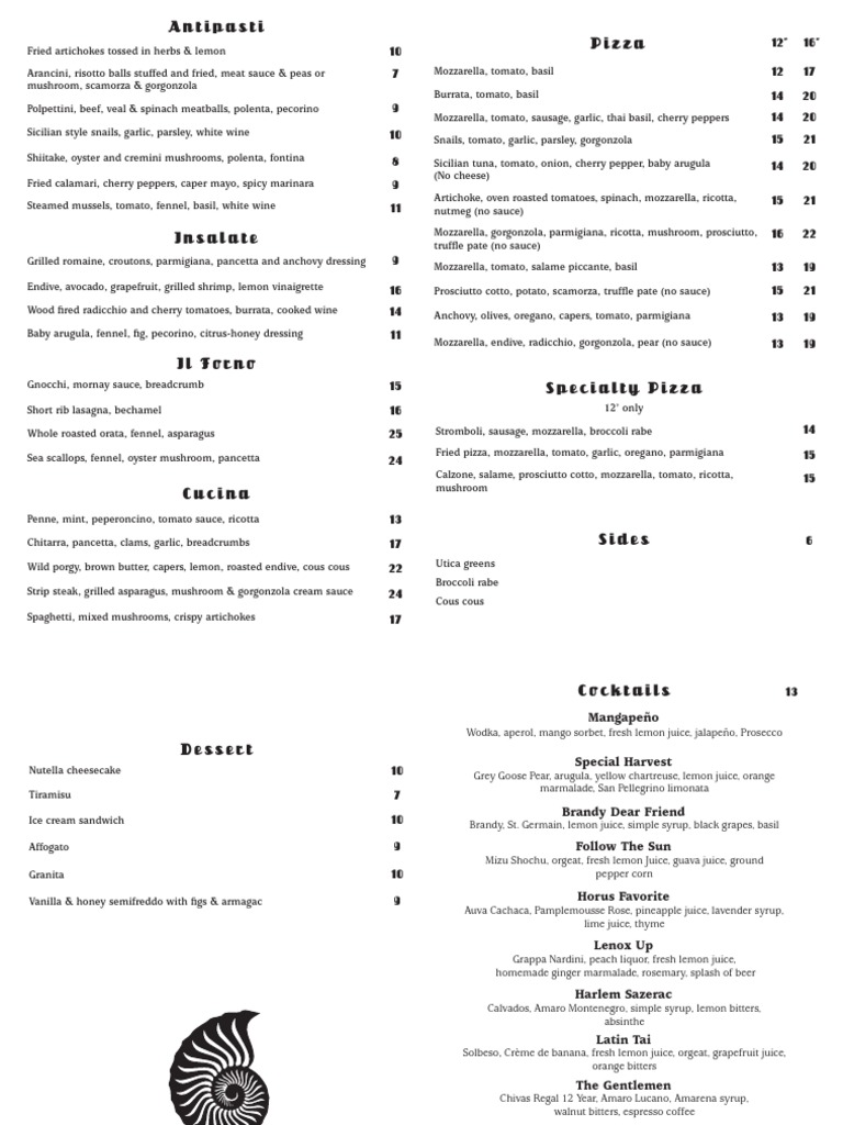 Babbalucci Menu | PDF | Salad | Pizza