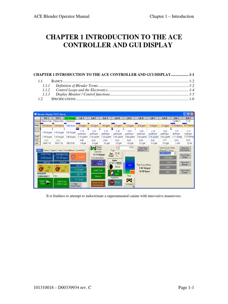 Chapter 1 Introduction To The Ace Controller and Gui Display | PDF ...