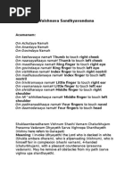 Yajur Veda Sandhyavandhanam | PDF | Hand