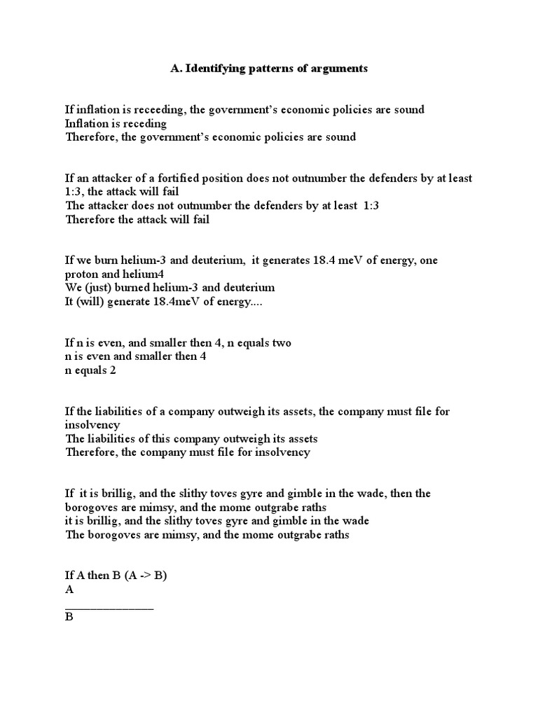 Logic Patterns & Fallacies Guide | PDF | Logical Consequence | Logic