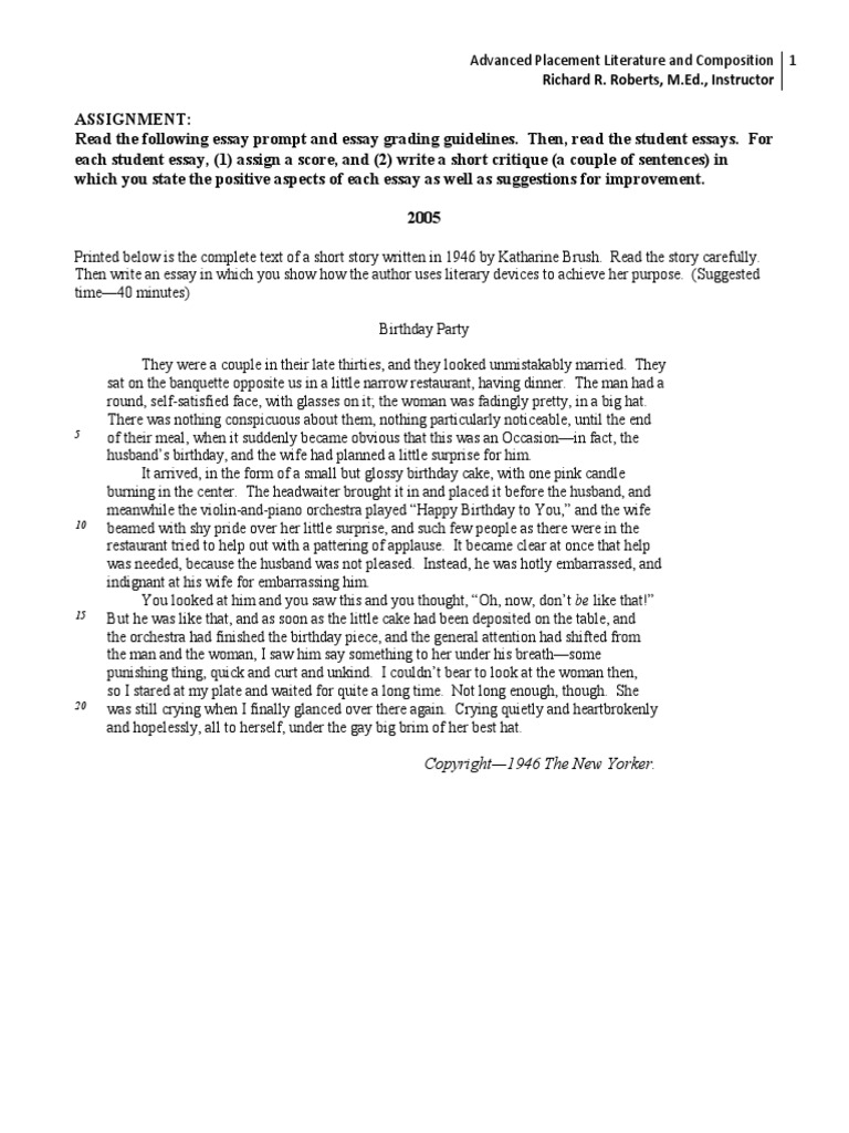 AP Question - 2 | PDF | Essays | Narration