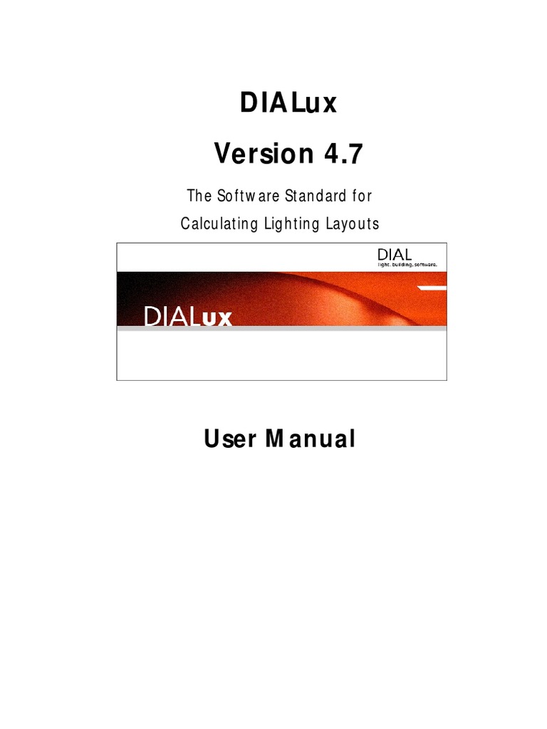 DIALux 4.7 Manual | PDF | Computers | Technology & Engineering