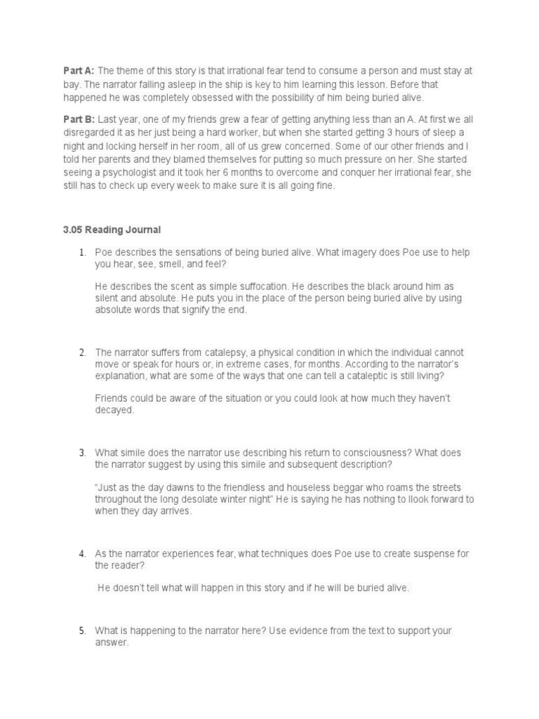 305 Reading Journal Questions | Download Free PDF | Narration ...