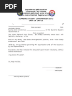 SSG Oath Taking Script | PDF | Oath Of Office | Public Law