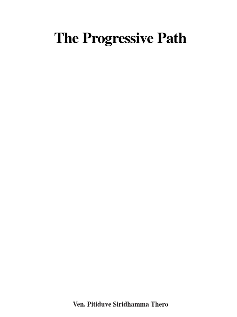 The Progressive Path | PDF | Dharma | Buddhist Texts