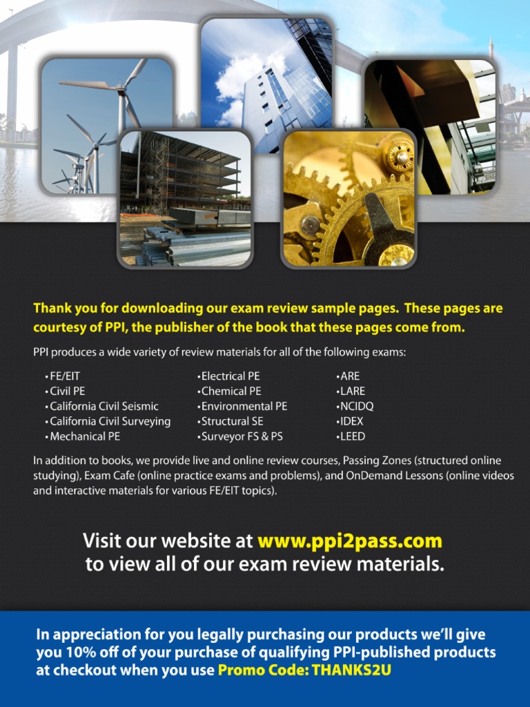 Civil PE Structural Exam Prep | PDF | Framing (Construction) | Physics