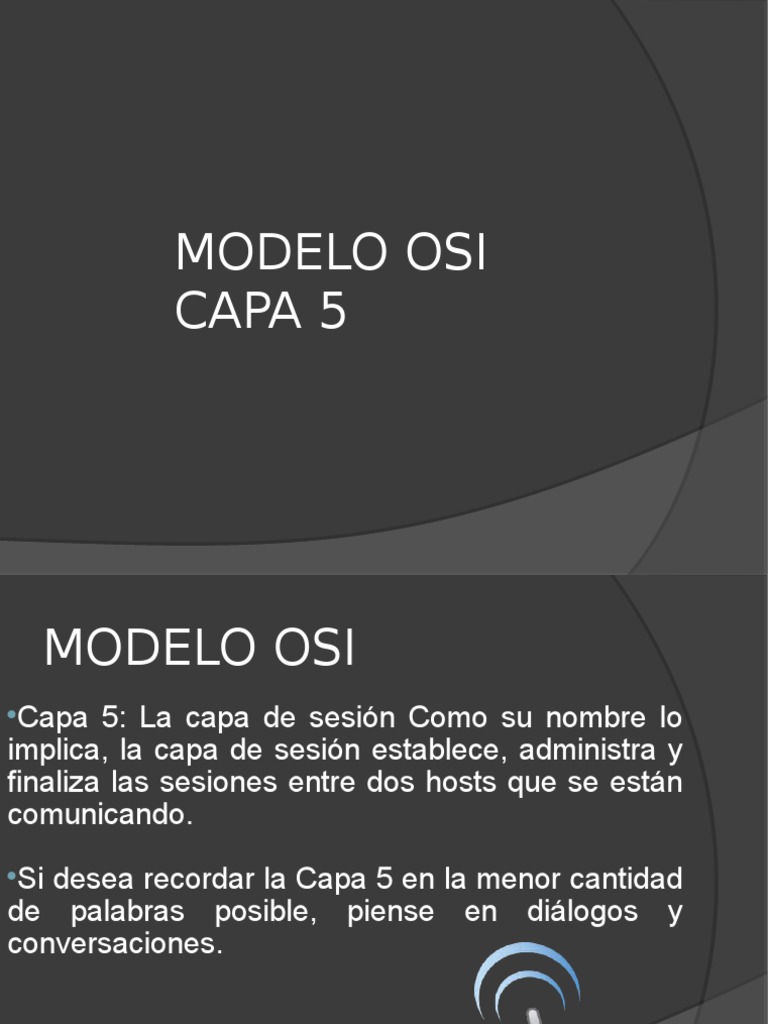 Modelo Osi Capa 5 | PDF | Modelo osi | Transmisión de datos