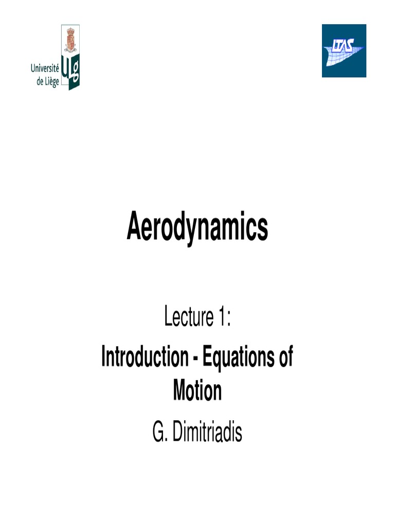Aerodynamics: Introduction - Equations of Motion | PDF | Aerodynamics ...