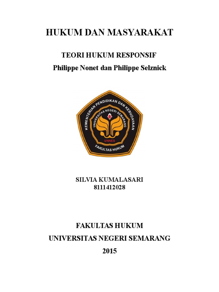 Teori Hukum Responsif Nonet dan Selznick | PDF