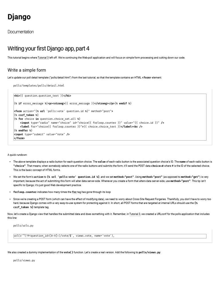 Writing Your First Django App | PDF | Software | Software Engineering