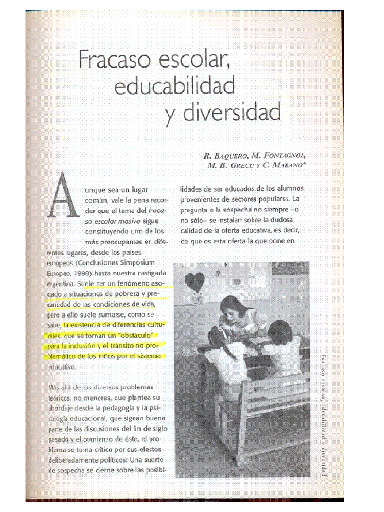El Fracaso Escolar en Cuestion | PDF