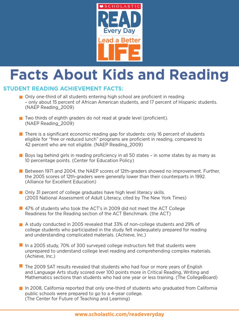 Scholastic Reading Facts | PDF | National Assessment Of Educational ...