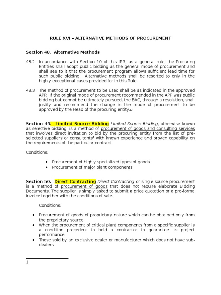 Salient Provisions of RA 9184 | Procurement | Government