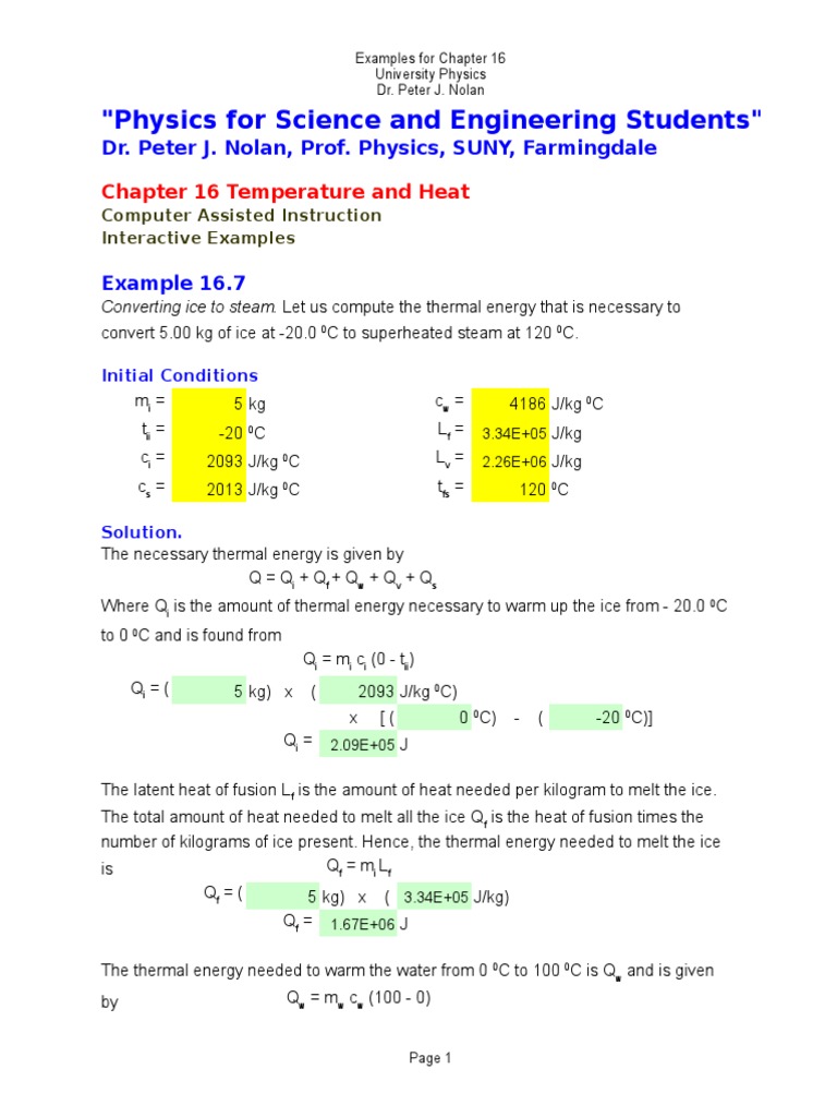 "Physics For Science and Engineering Students": Dr. Peter J. Nolan ...