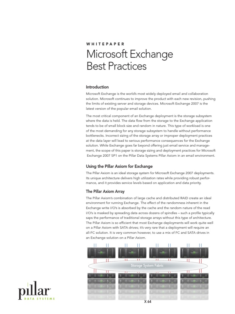 Microsoft Exchange Best Practices | PDF | Microsoft Exchange Server ...