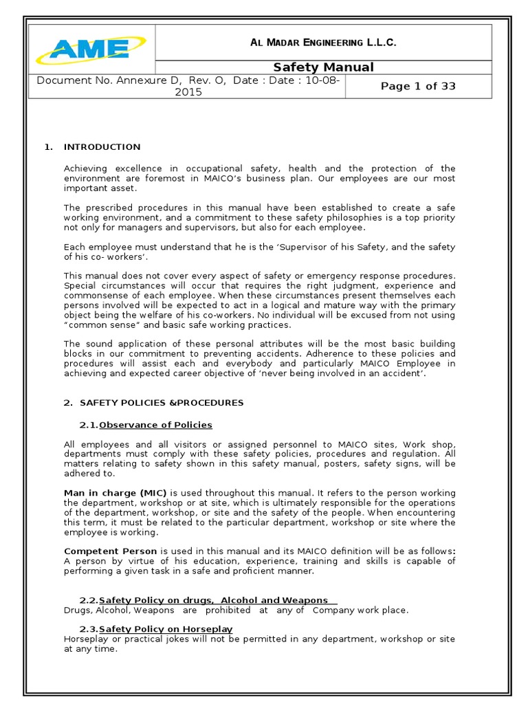 Safety Manual | PDF | Crane (Machine) | Truck