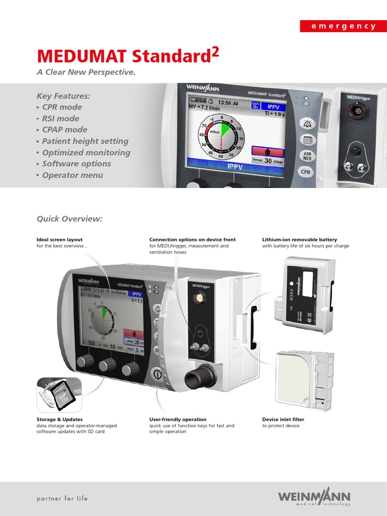 MEDUMAT Standard 2 Factsheet 13325 EN 08 2013 | PDF | Cardiopulmonary ...
