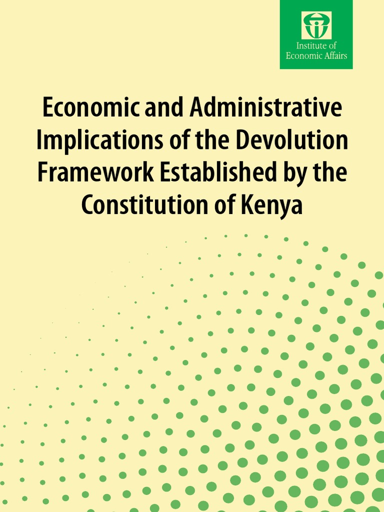 Economic and Administrative Implications of Devolution | PDF | Decentralization | Local Government
