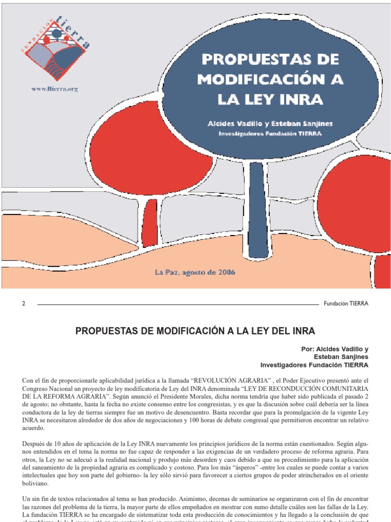 Ley Inra | PDF | Dominio eminente | Reforma agraria