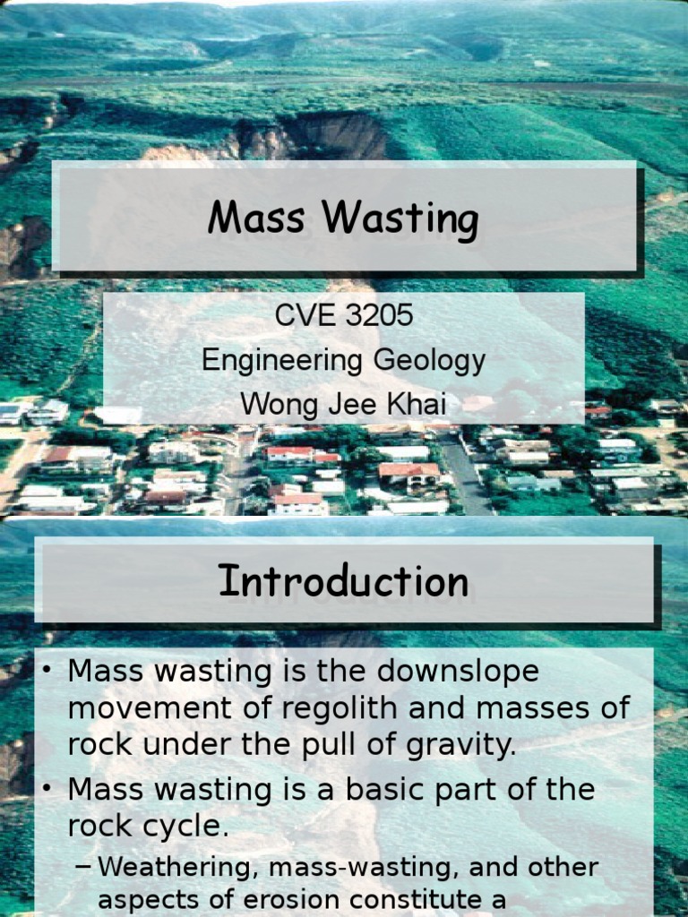 Mass Wasting | PDF | Landslide | Sediment