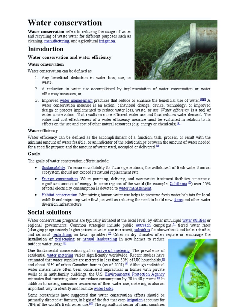 Water Conservation | PDF | Water Conservation | Irrigation