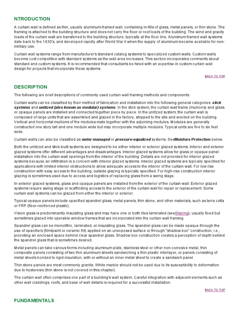 Building Envelope Design Guide - Curtain Walls - Whole Building Design ...